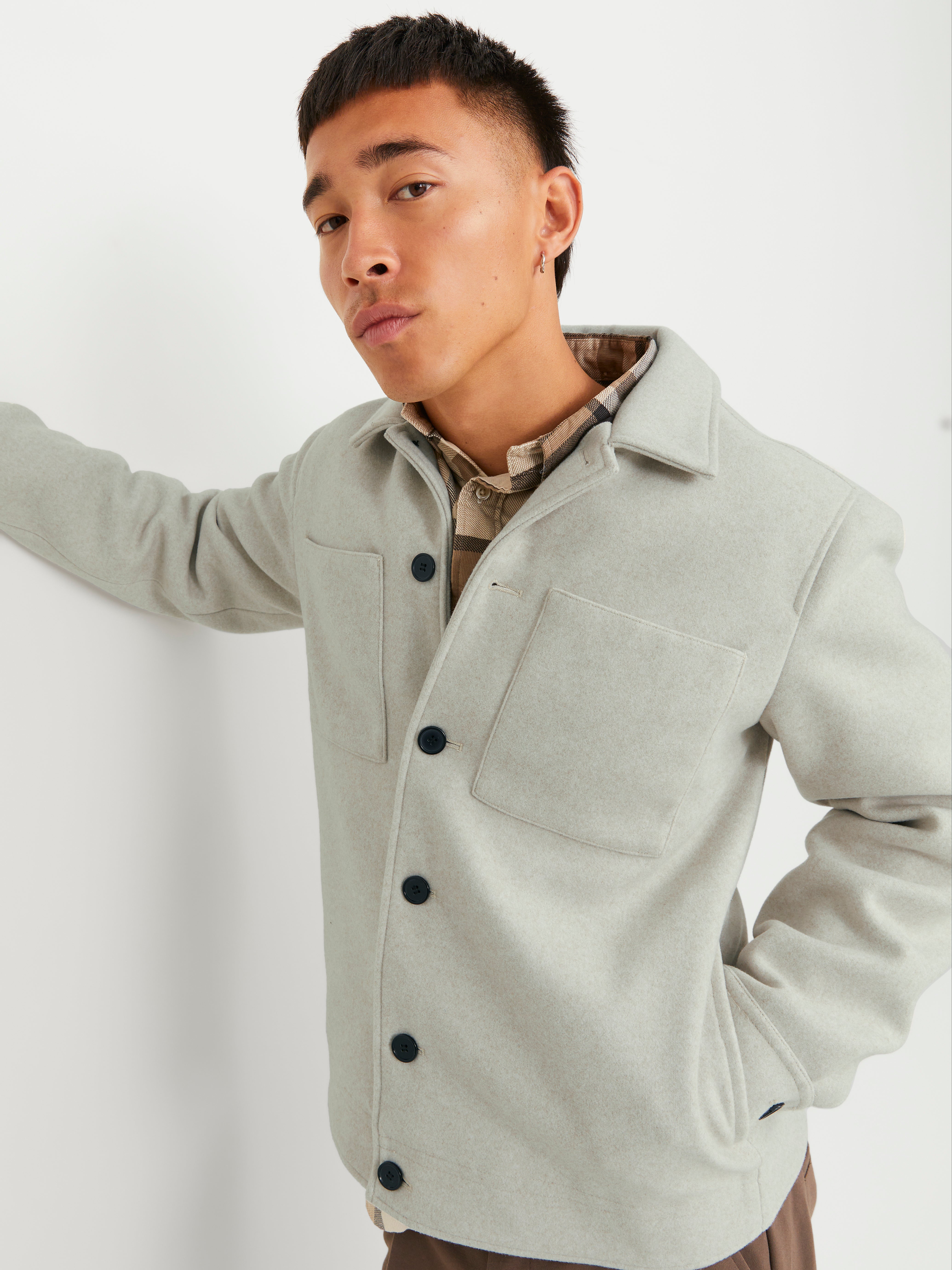 Regular Fit Overshirt | Light Grey | Jack & Jones®