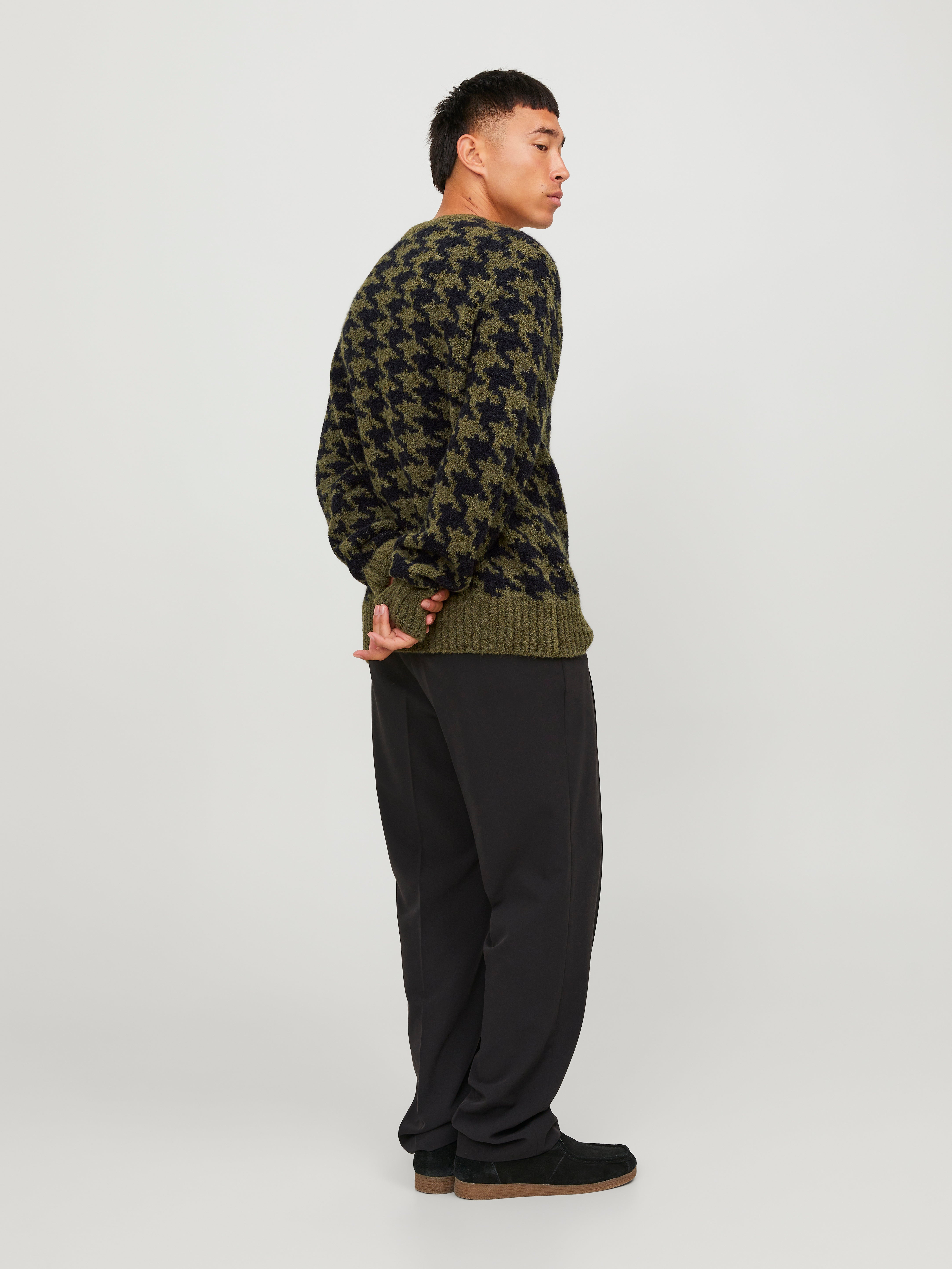 40% Rabatt auf Kariert Strickpullover mit Rundhals | Jack & Jones®