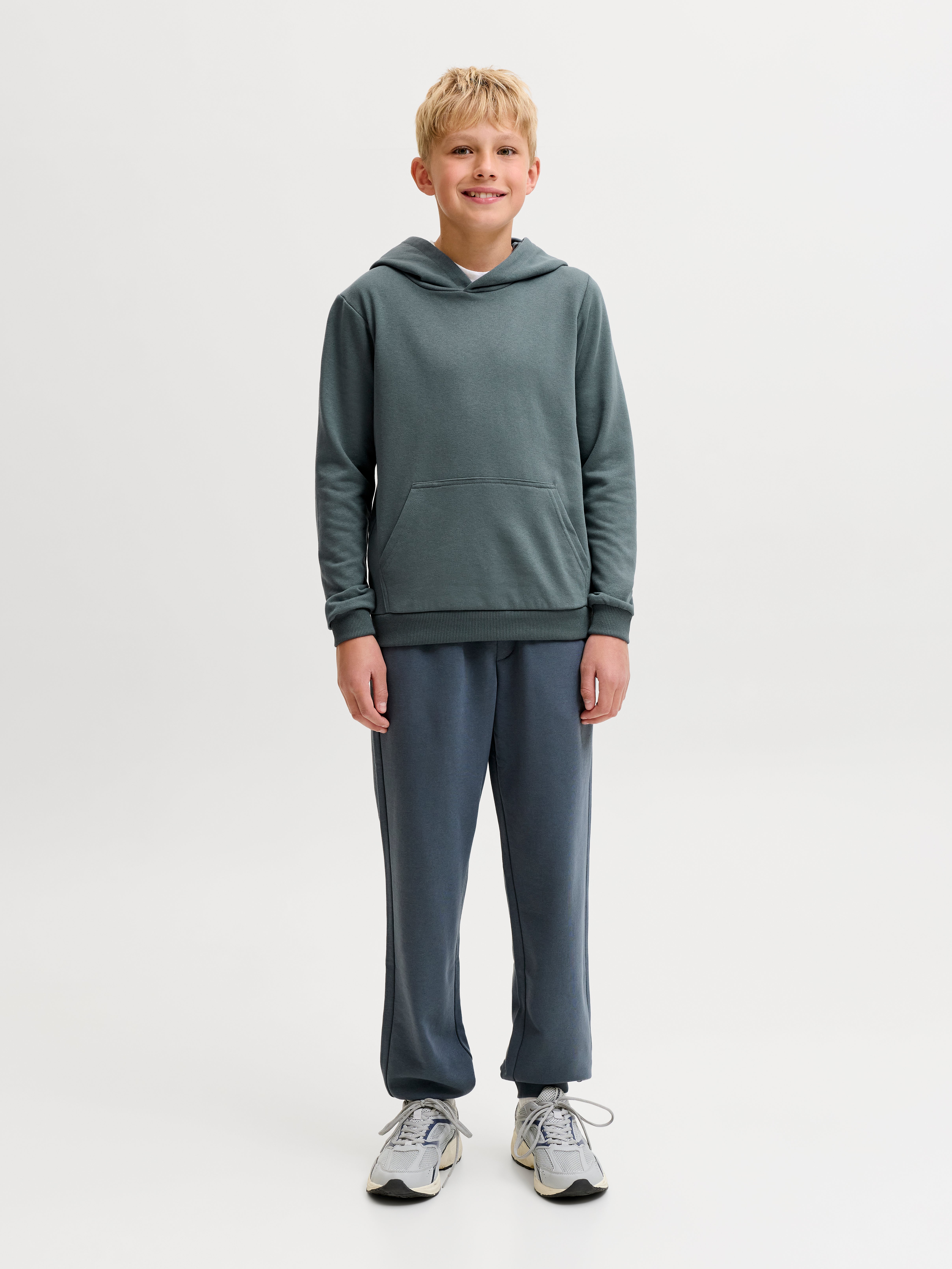 Sudadera con capucha Liso Boys | Gris oscuro | Jack & Jones®