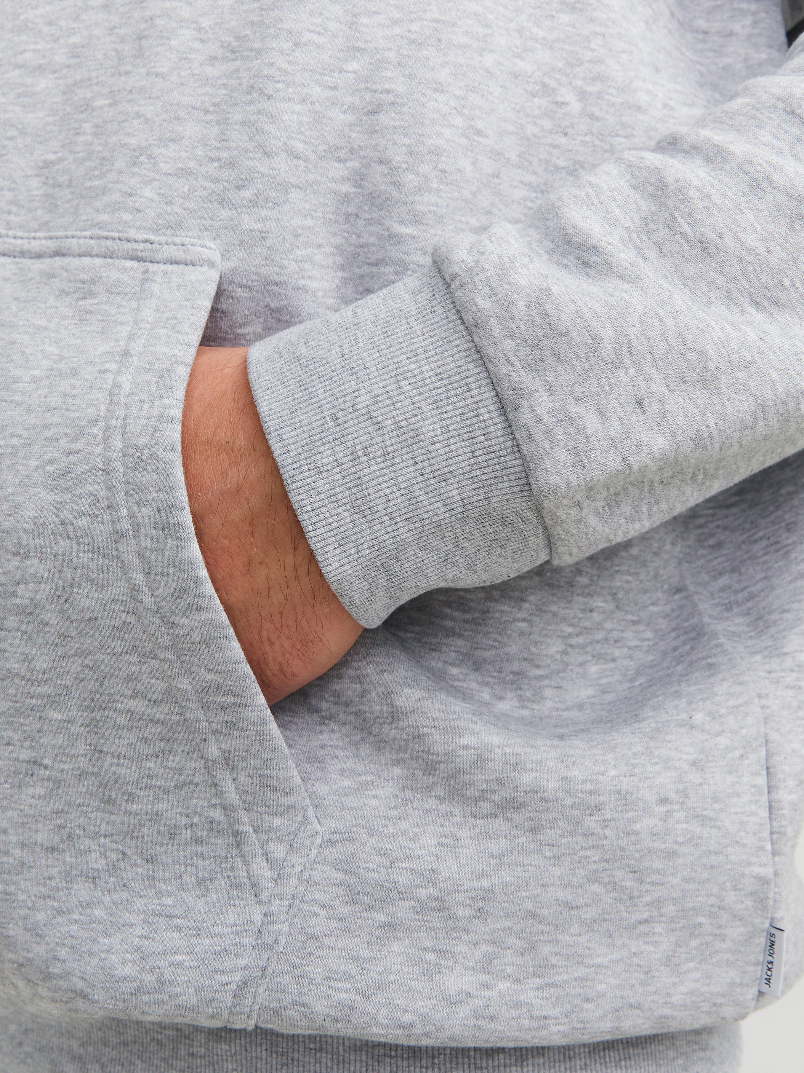 Plus Size Sweat à capuche zippé Uni | Gris clair | Jack & Jones®