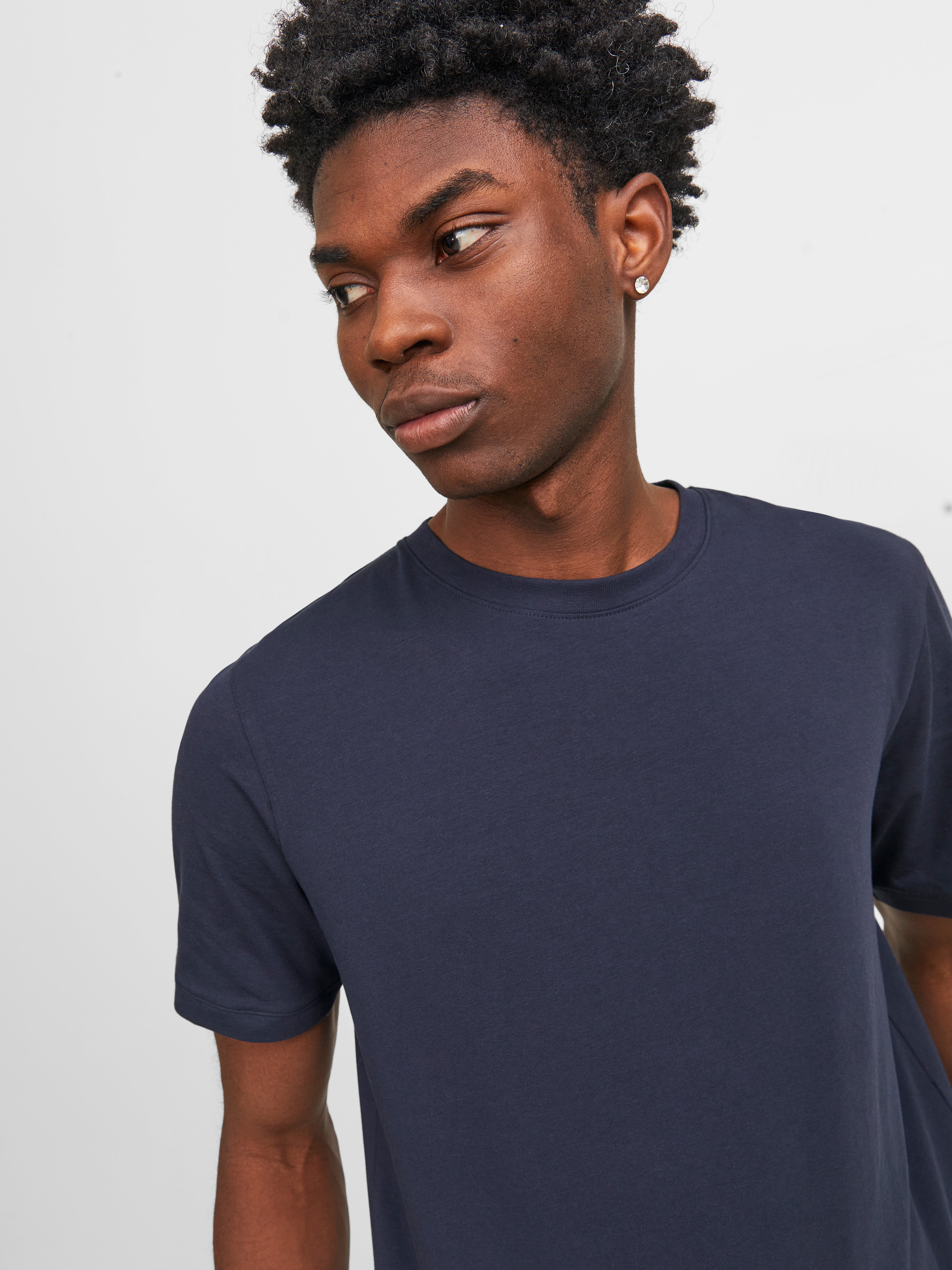 Plain Crew neck T-shirt | Dark Blue | Jack & Jones®