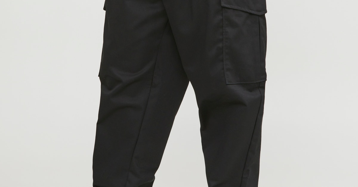 Plus Size Wide Fit Cargo trousers | Black | Jack & Jones®