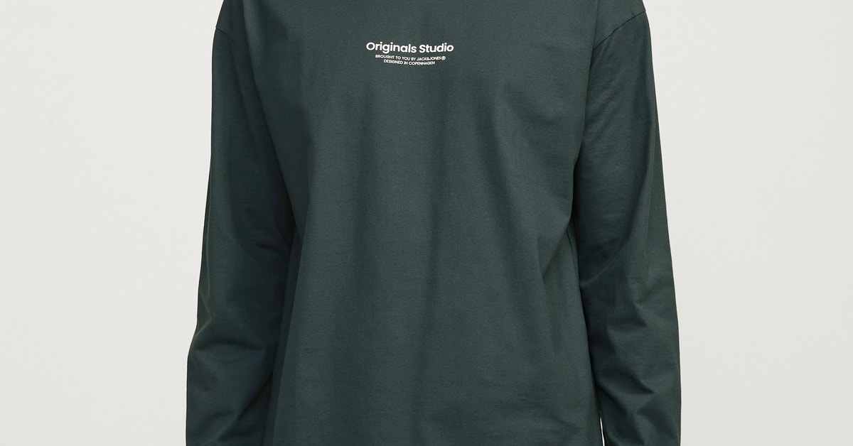 Printed O-Neck T-shirt | Dark Green | Jack & Jones®