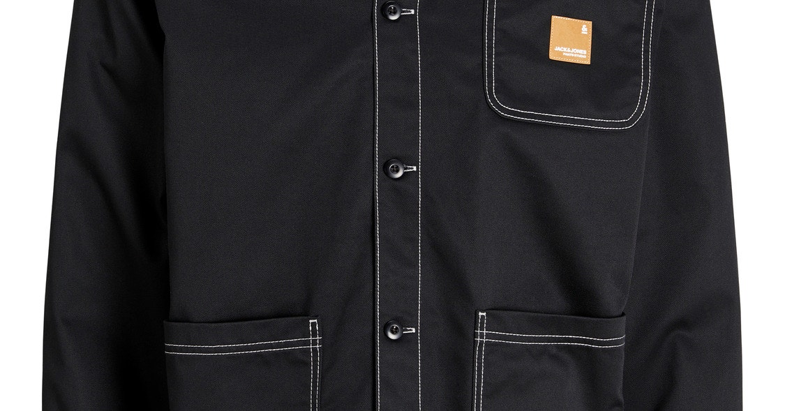 Spread collar Ribbed cuffs Jacket | Black | Jack & Jones®