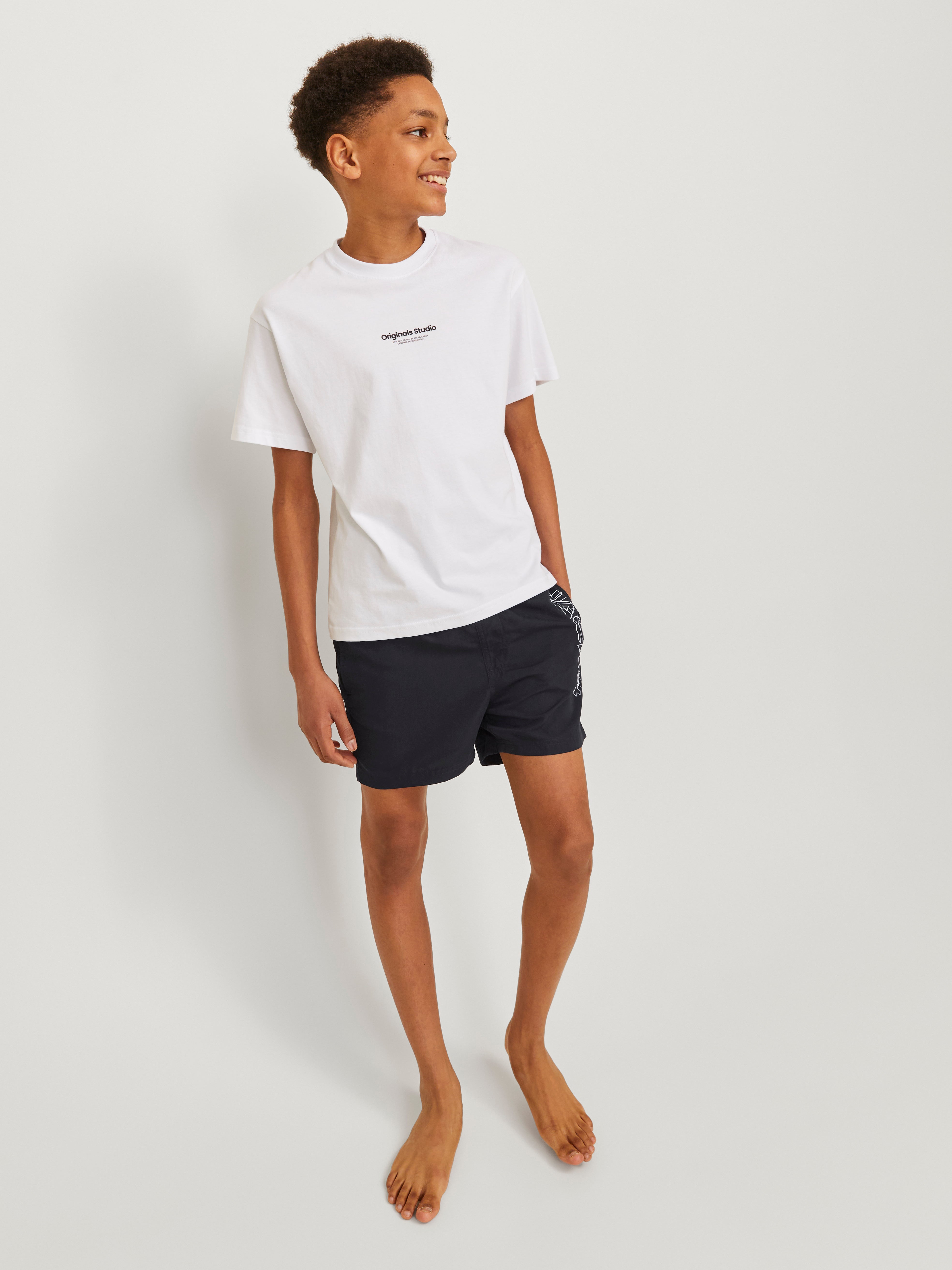 Regular Fit Badshorts För pojkar | Svarta | Jack & Jones®