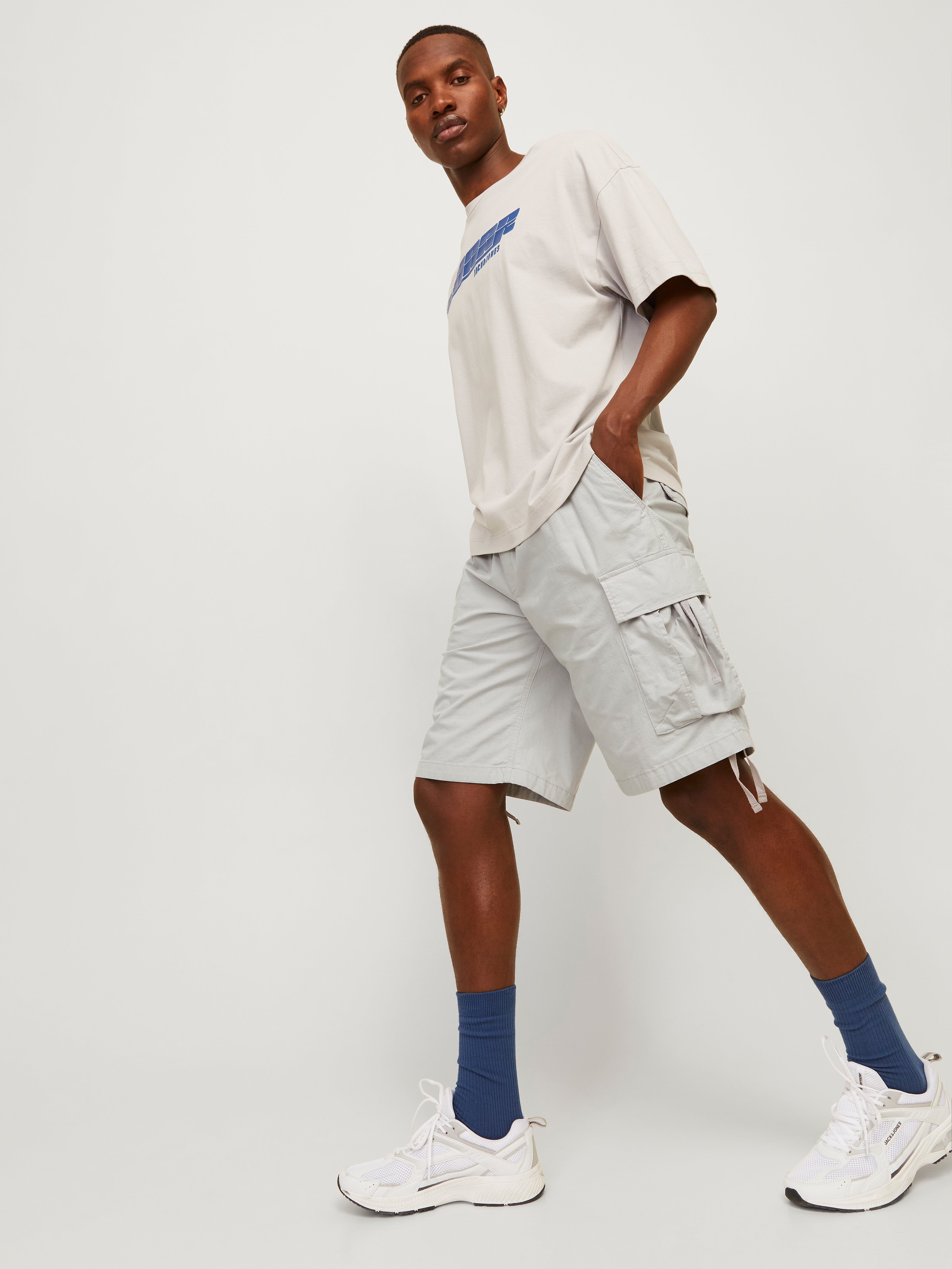 Balloon Fit Cargo shorts | Medium Grey | Jack & Jones®