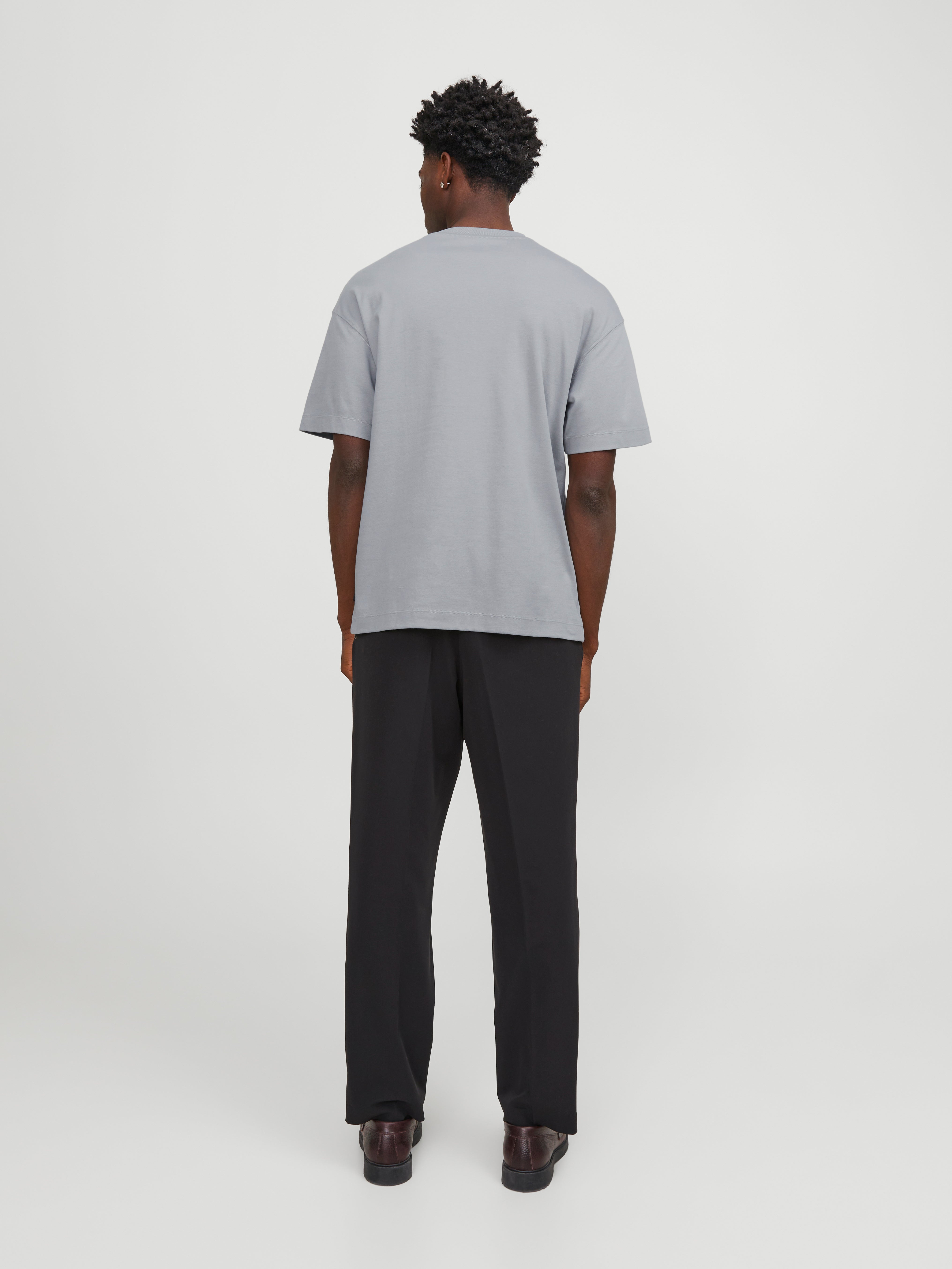 Plain Crew neck T-shirt | Medium Grey | Jack & Jones®