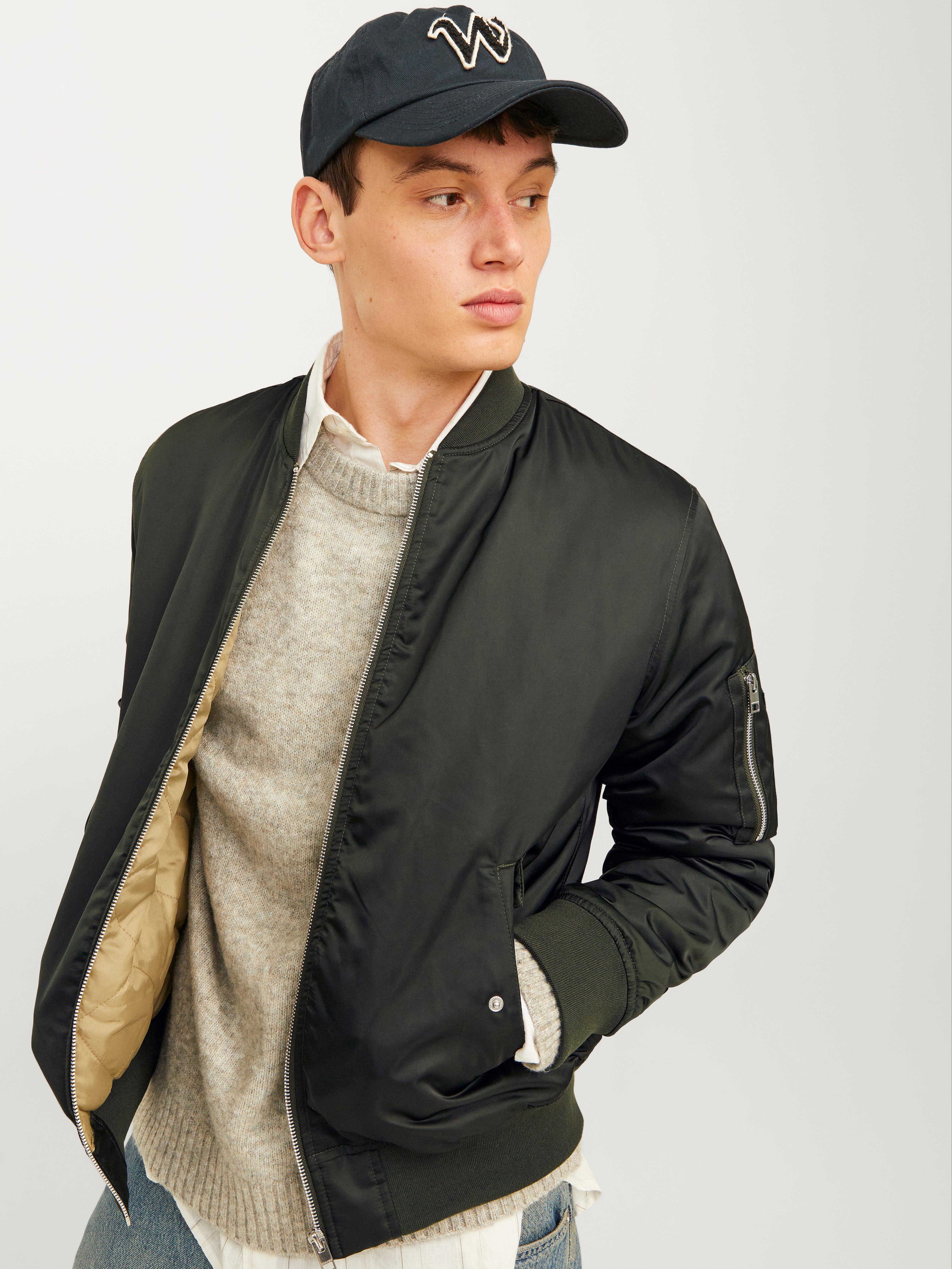 Bomber Jackets for Men | Black, Green & More | JACK & JONES
