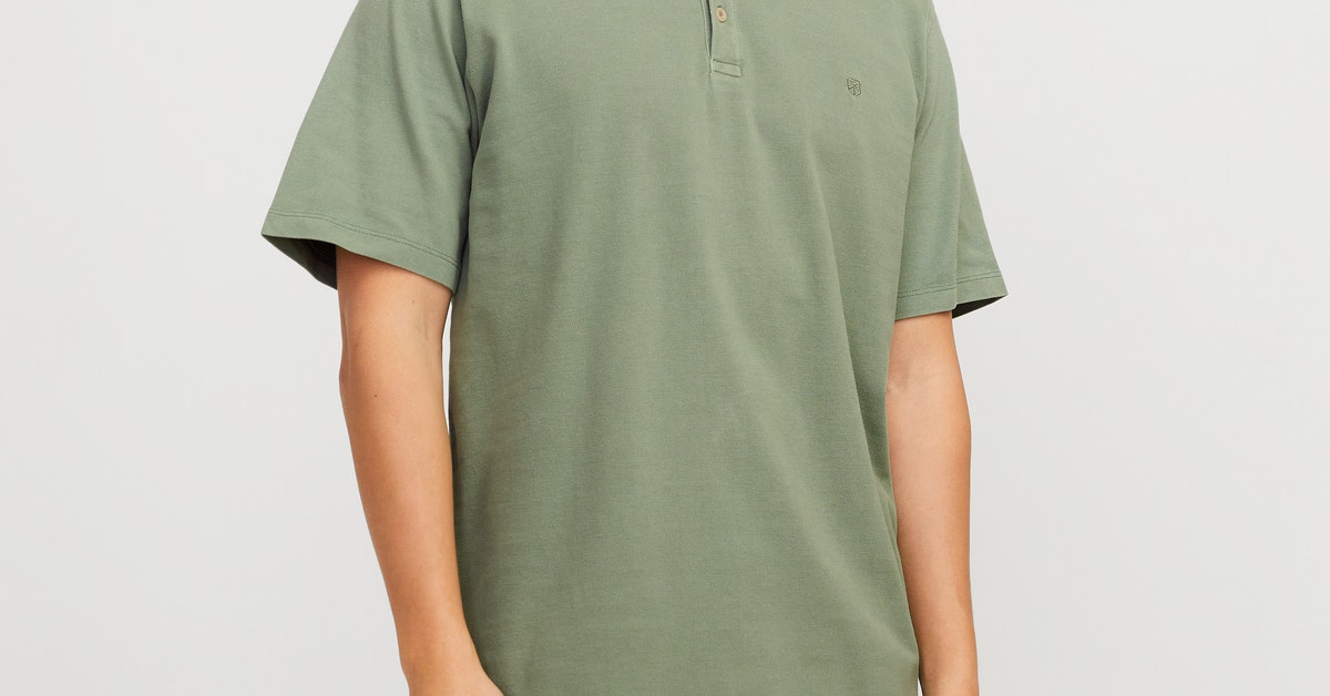 Einfarbig Poloshirt | Mittelgrün | Jack & Jones®