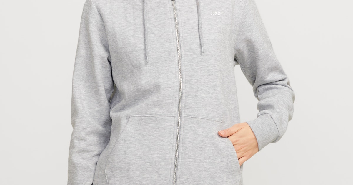 JXABBIE Hættetrøje med lynlås | Lysegrå | JJXX®