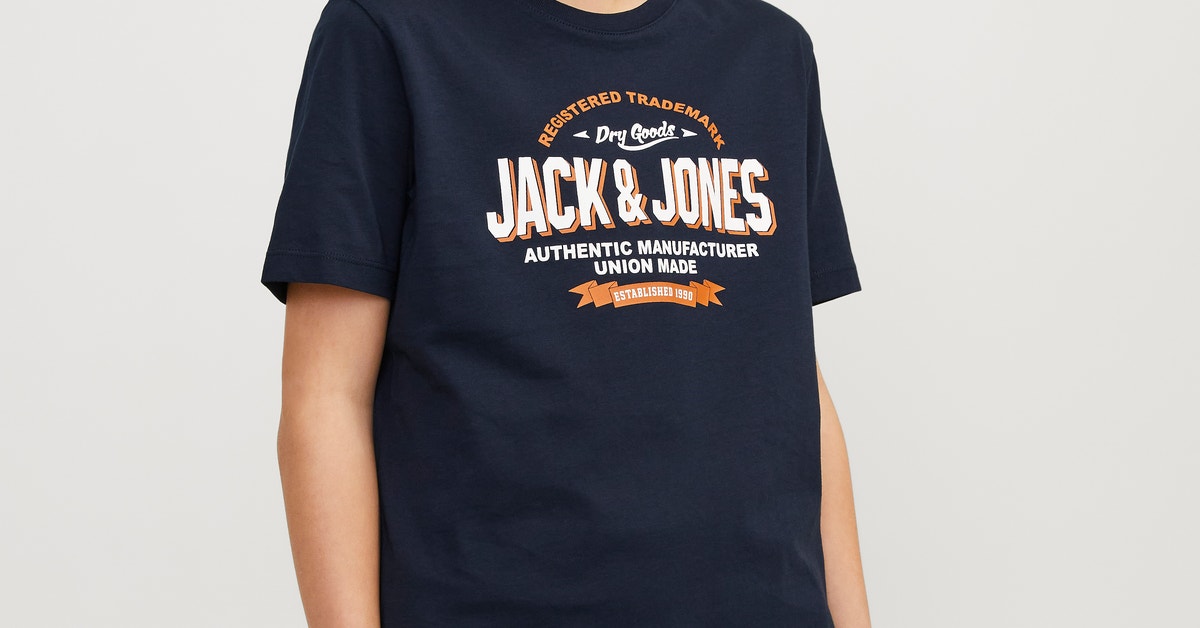 Logo T-shirt Junior | Bleu foncé | Jack & Jones®