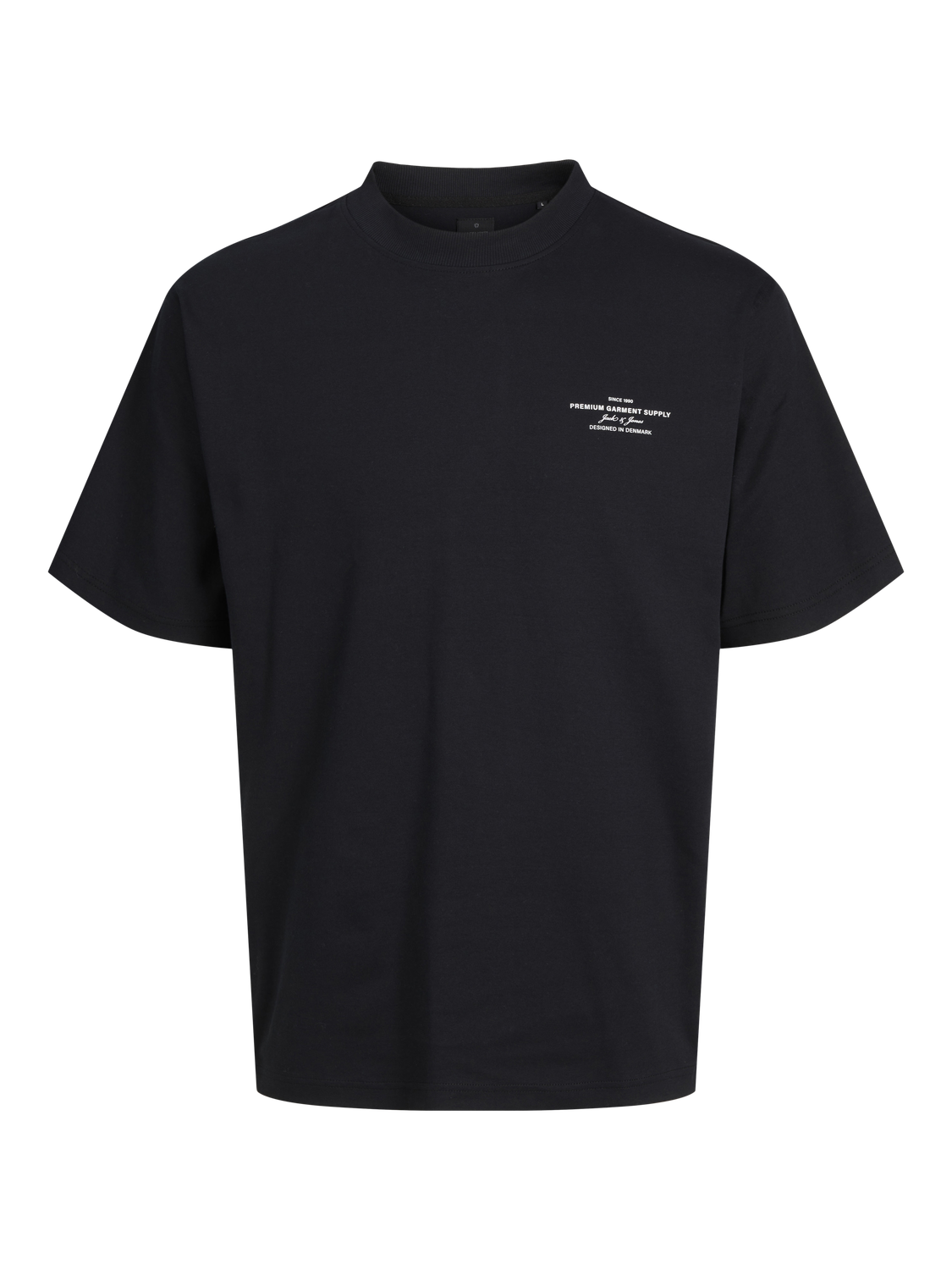 Printed Crew Neck T Shirt Black Jack And Jones®