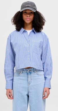 JXJAMIE Poplin shirt | Dark Blue | JJXX®