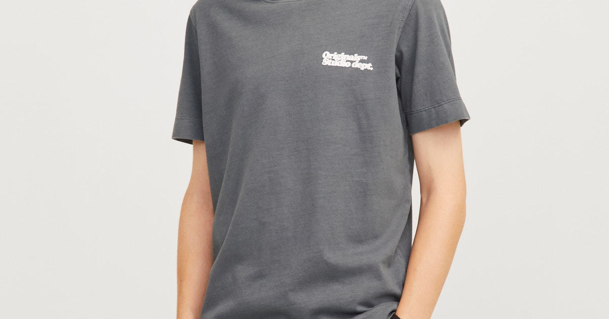 Tryck T-shirt Junior | Mörkgrått | Jack & Jones®