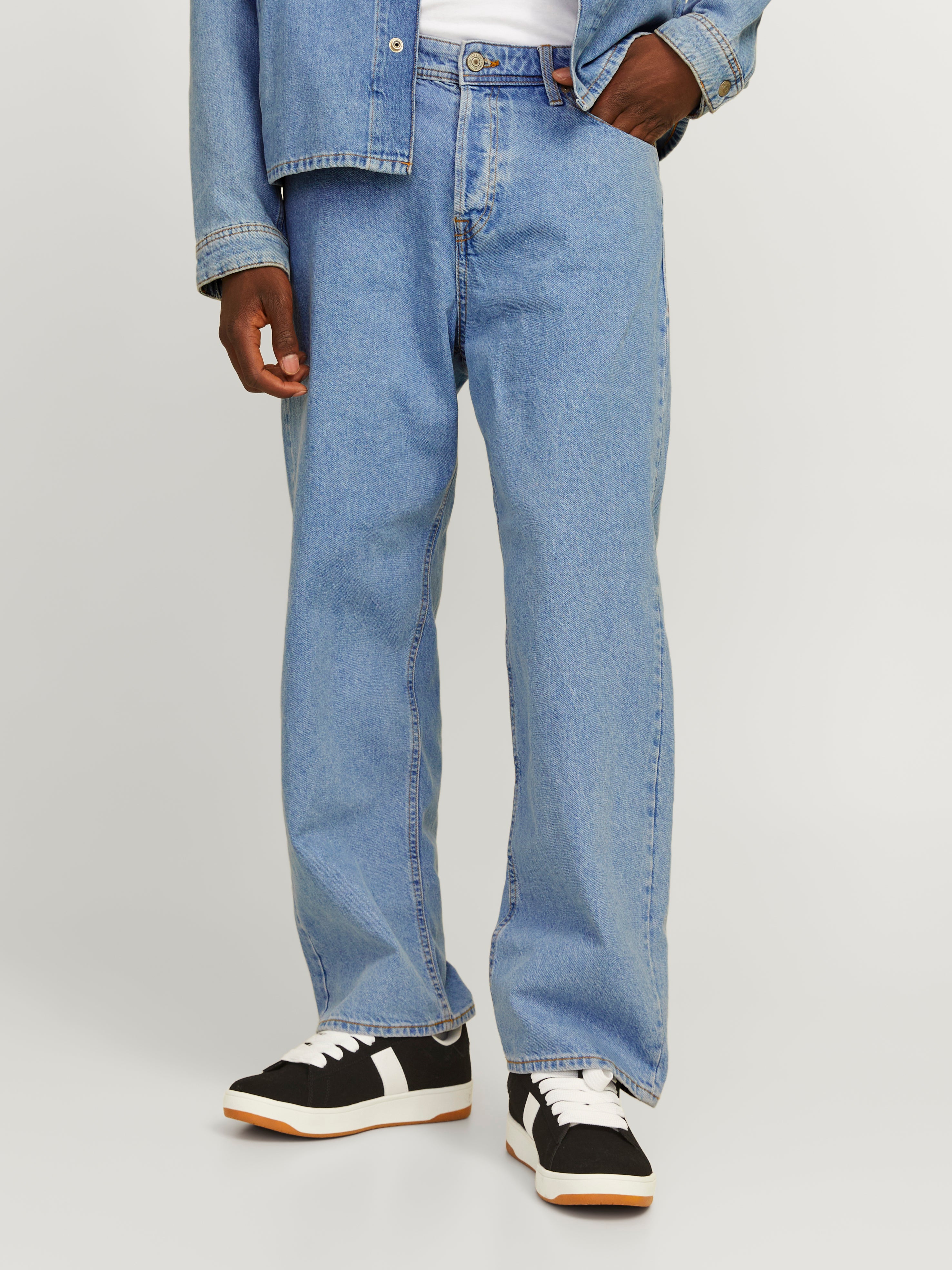 JJIALEX JJORIGINAL SQ 704 Baggy Fit Jeans | Mittelblau | Jack & Jones®
