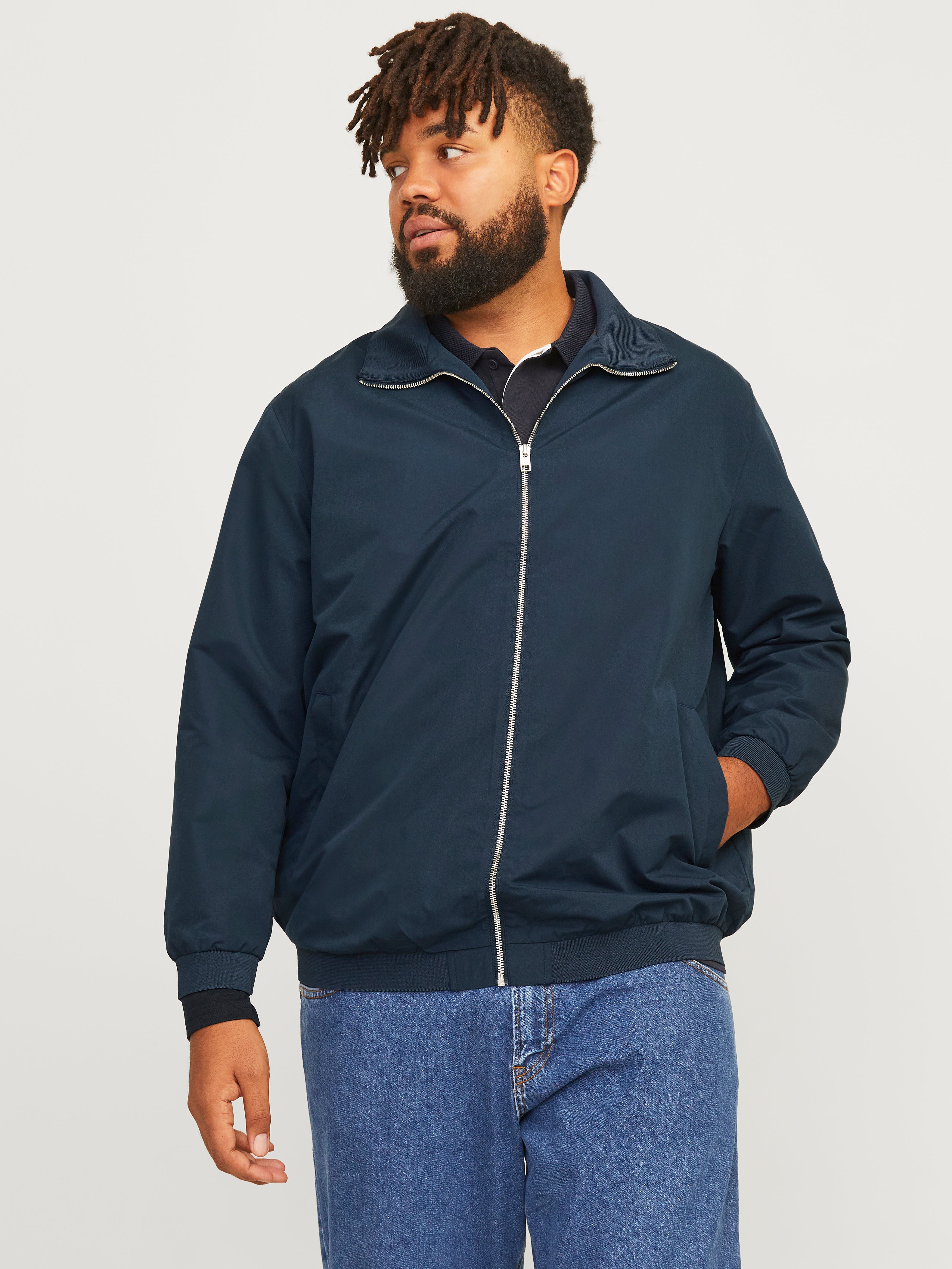 Plus Size Bomber jacket Dark Blue Jack Jones