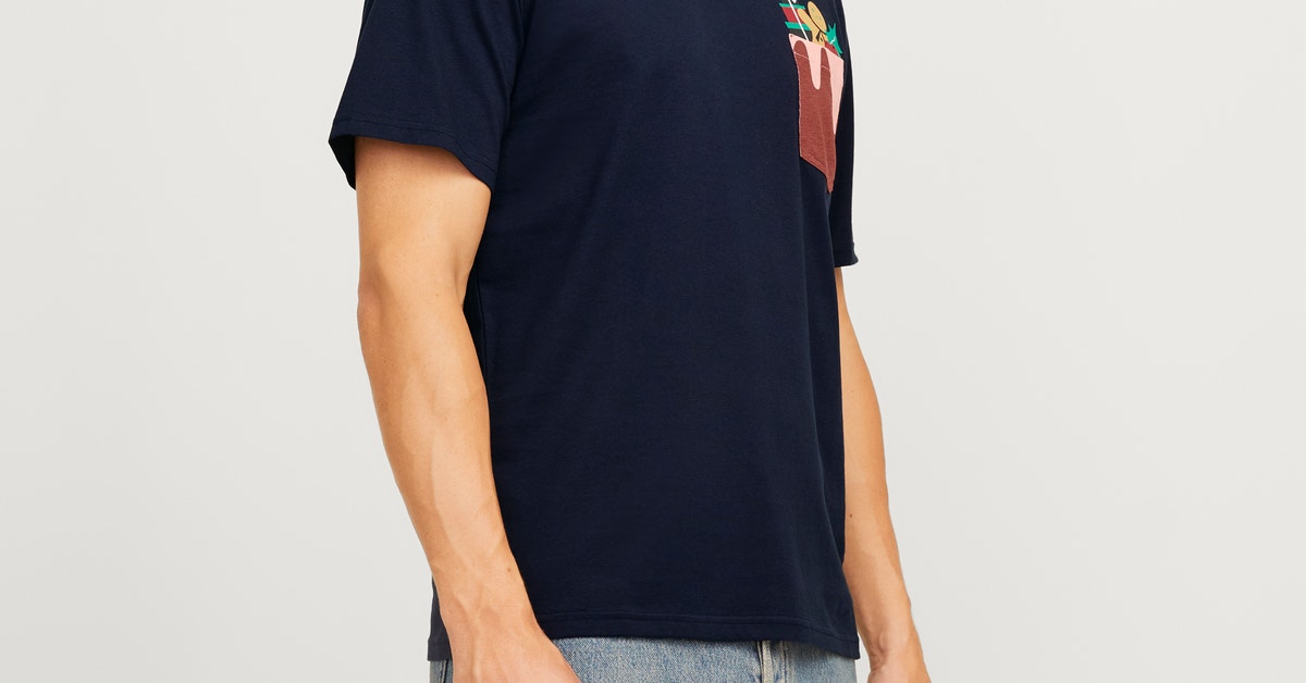 X-mas Crew neck T-shirt | Dark Blue | Jack & Jones®