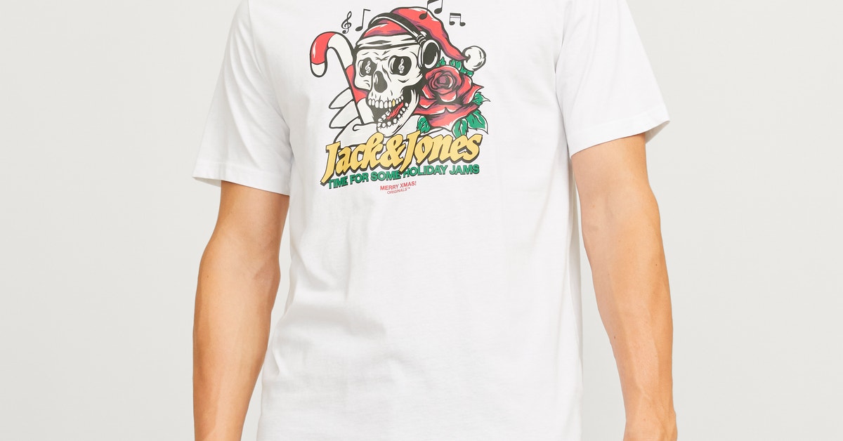 X-mas Crew neck T-shirt | White | Jack & Jones®