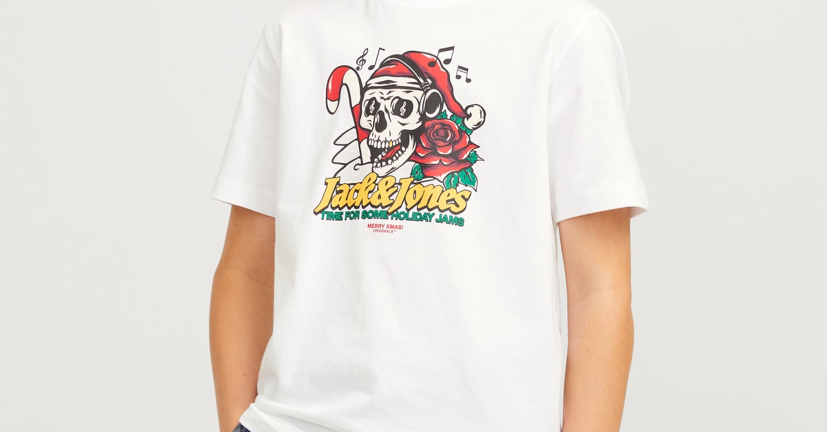 Junior X-mas T-paita | Valkoinen | Jack & Jones®