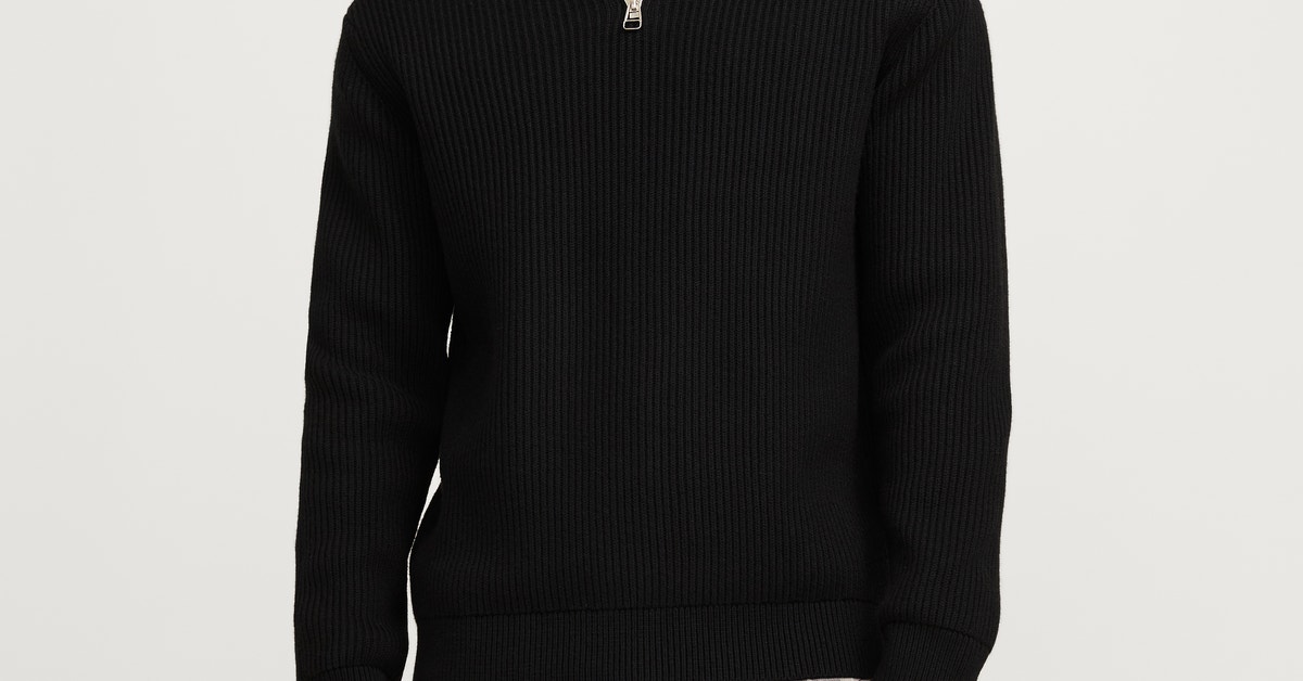 RDD Plain Quarter zip Knit | Black | R.D.D. ROYAL DENIM DIVISION®