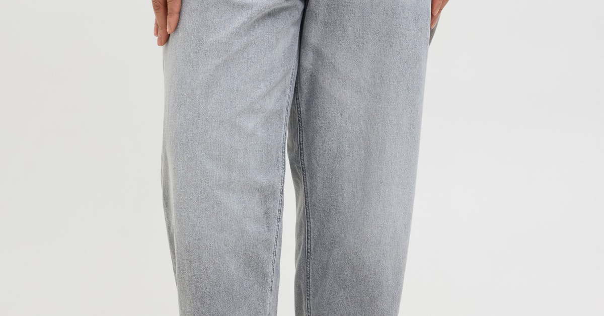 Plus Size JJICHRIS JJORIGNIAL AKM 928 NOOS PLS Jean coupe décontractée | Gris moyen | Jack & Jones®