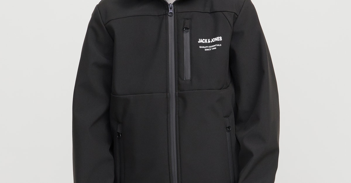 Softshell-jacka Junior | Svarta | Jack & Jones®