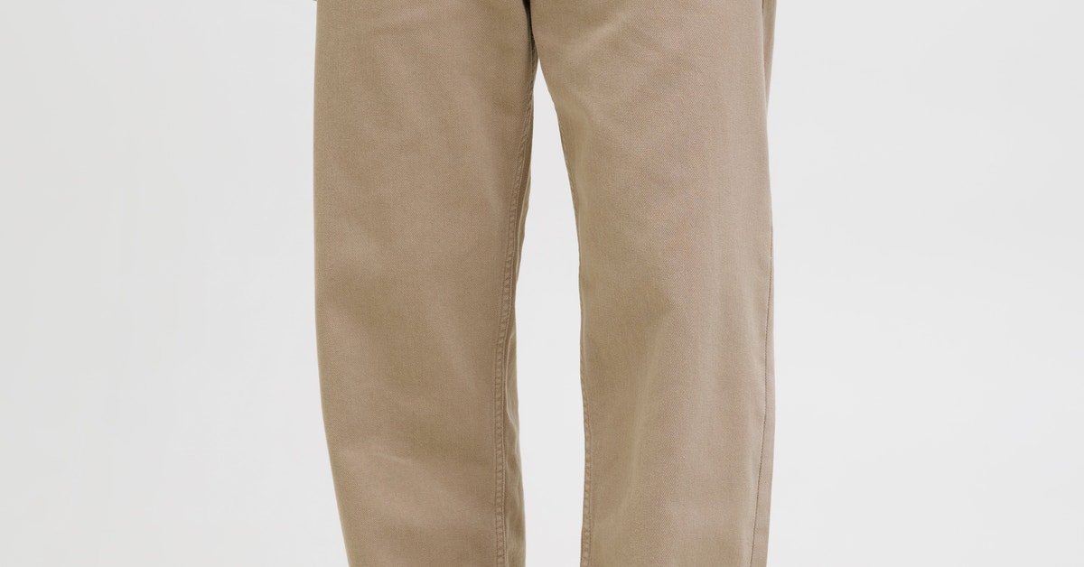 Wide Leg Fit High rise 5 Pockets | Beige | Jack & Jones®