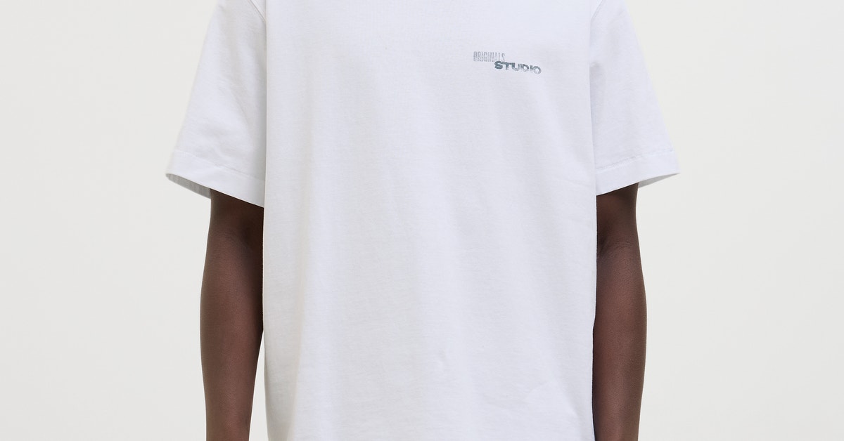 Vytlačené na zadnej strane Bez goliera Tričko | White | Jack & Jones®