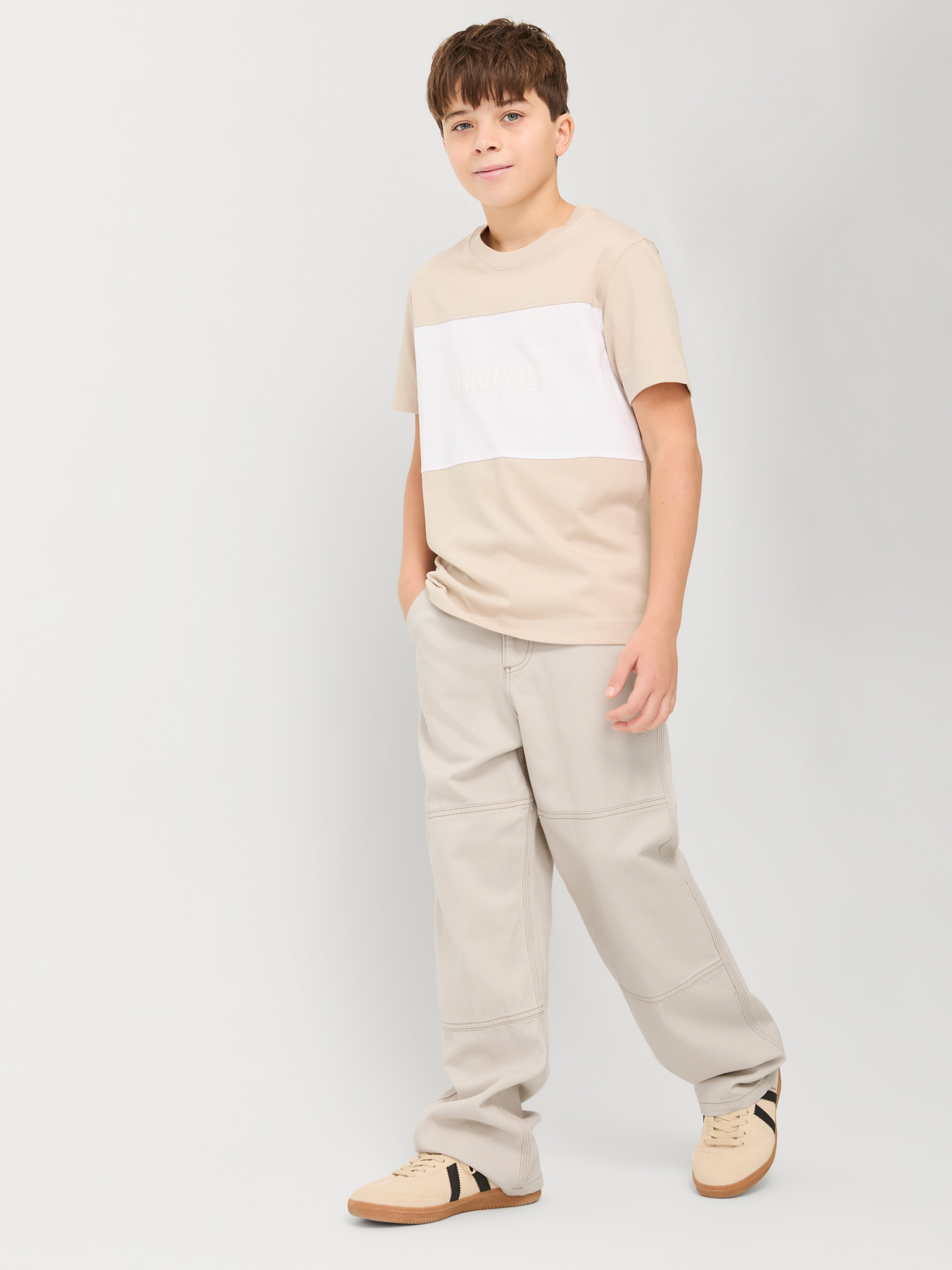 Pantaloni a gamba ampia Junior | Grigio chiaro | Jack & Jones®