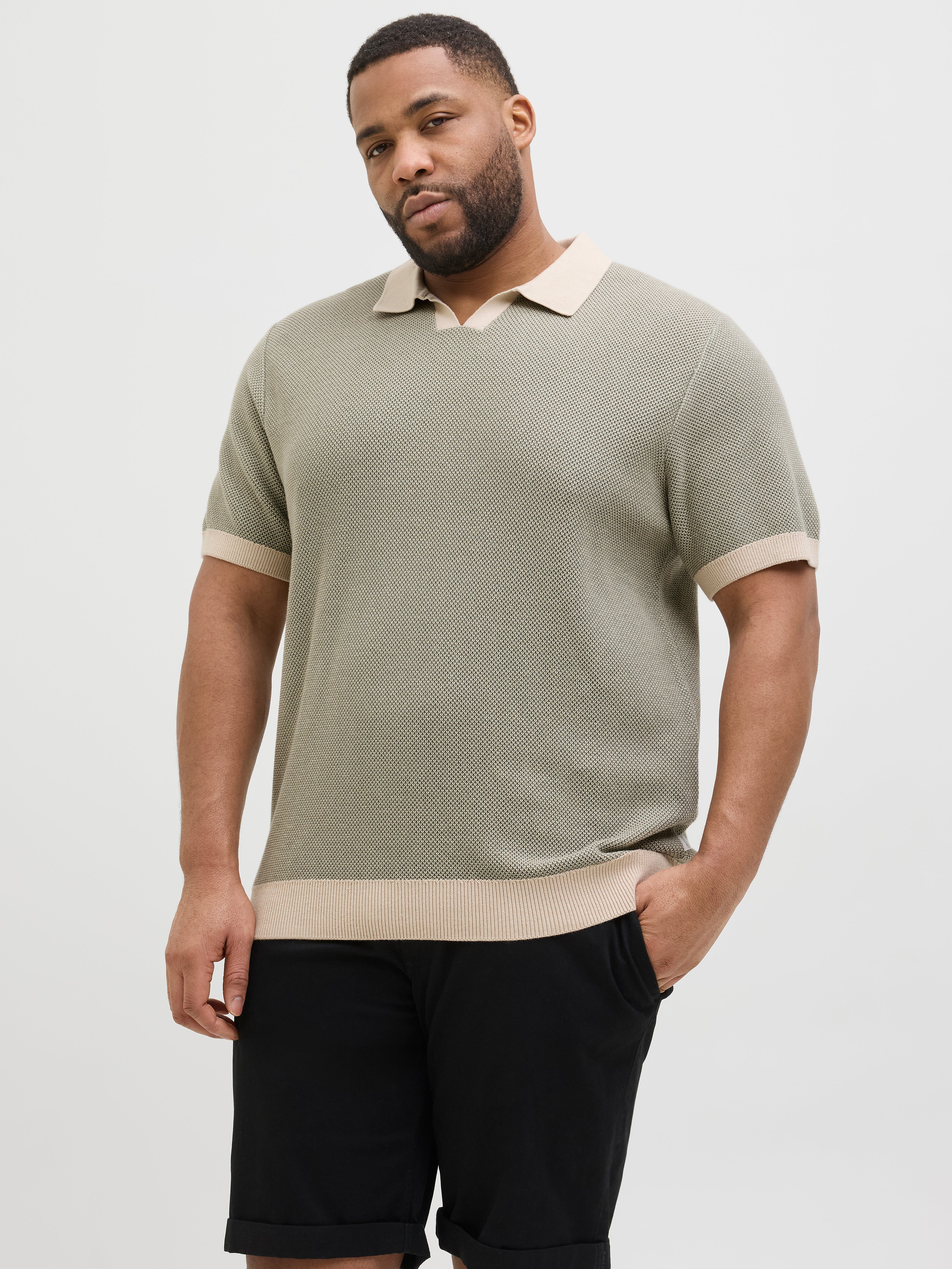 Plus Size Polo | Medium Grey | Jack & Jones®
