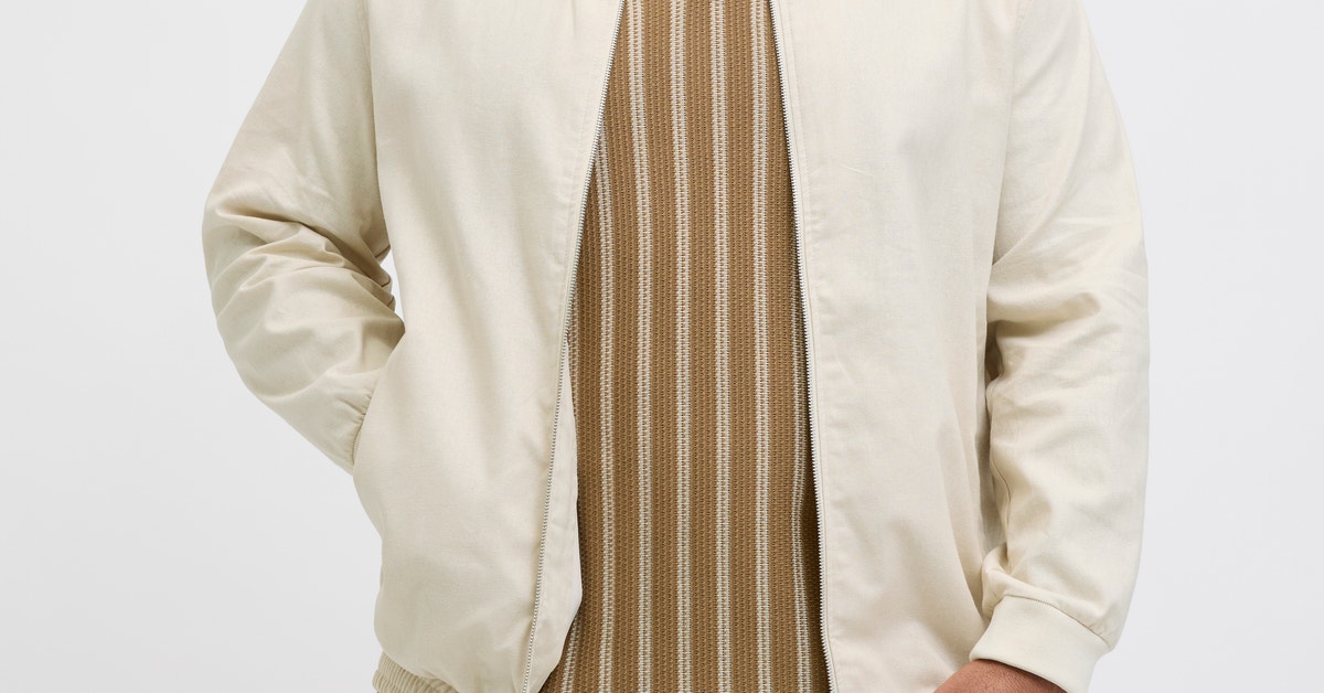 Plus Size Bomber jacket | Off White | Jack & Jones®