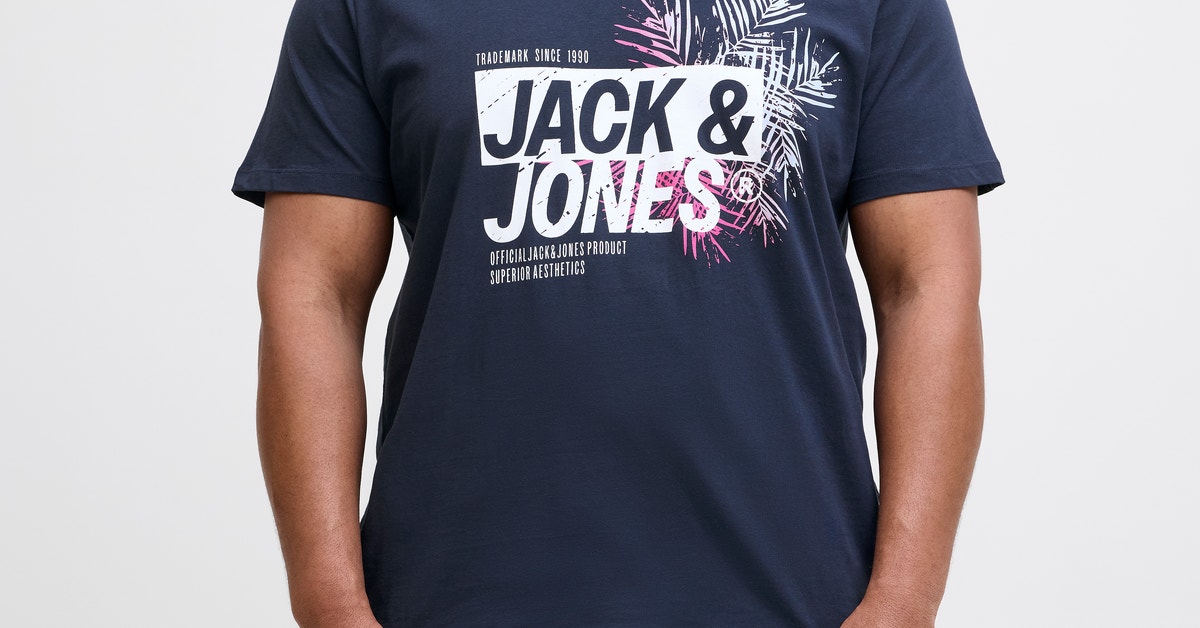 Plus Size Logo T-shirt | Dark Blue | Jack & Jones®