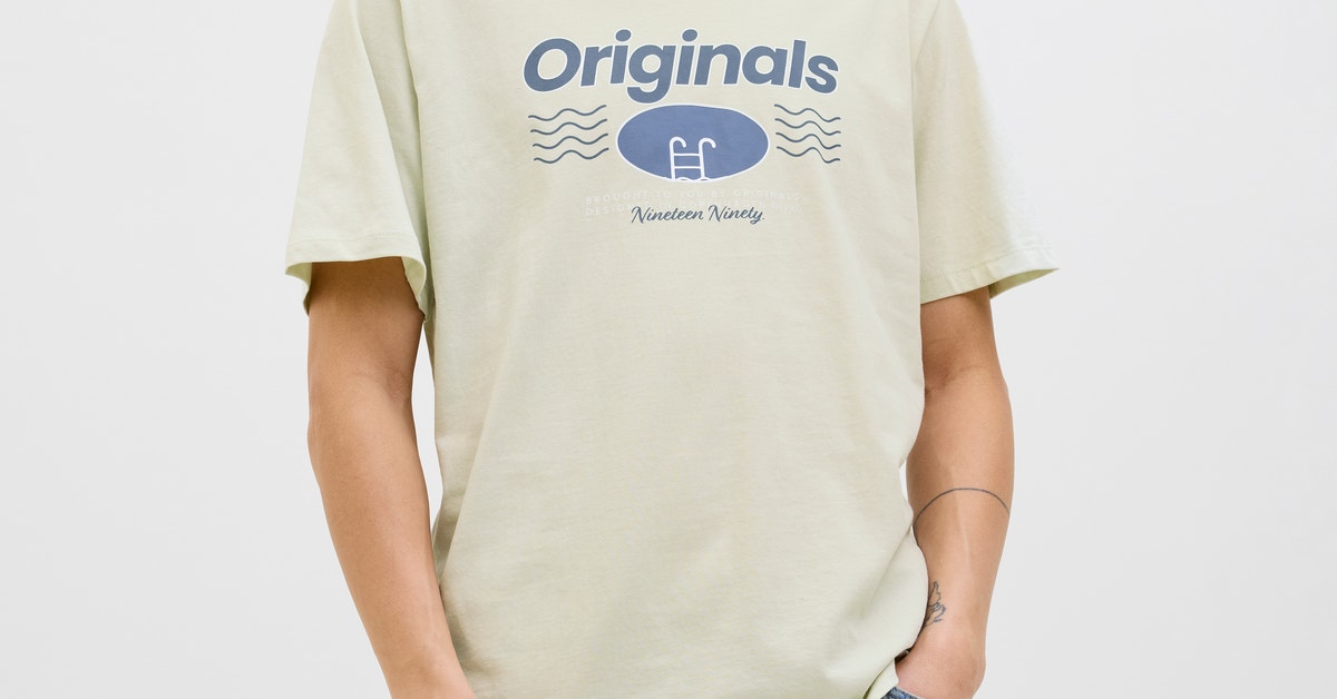 Përshtatja e rregullt Qafa e ekuipazhit T-Shirt | Light Green | Jack ...