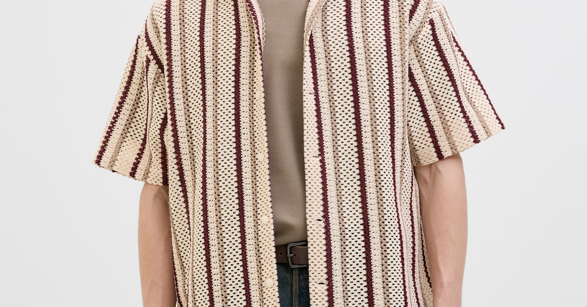 Relaxed Fit Overhemd | Beige | Jack & Jones®