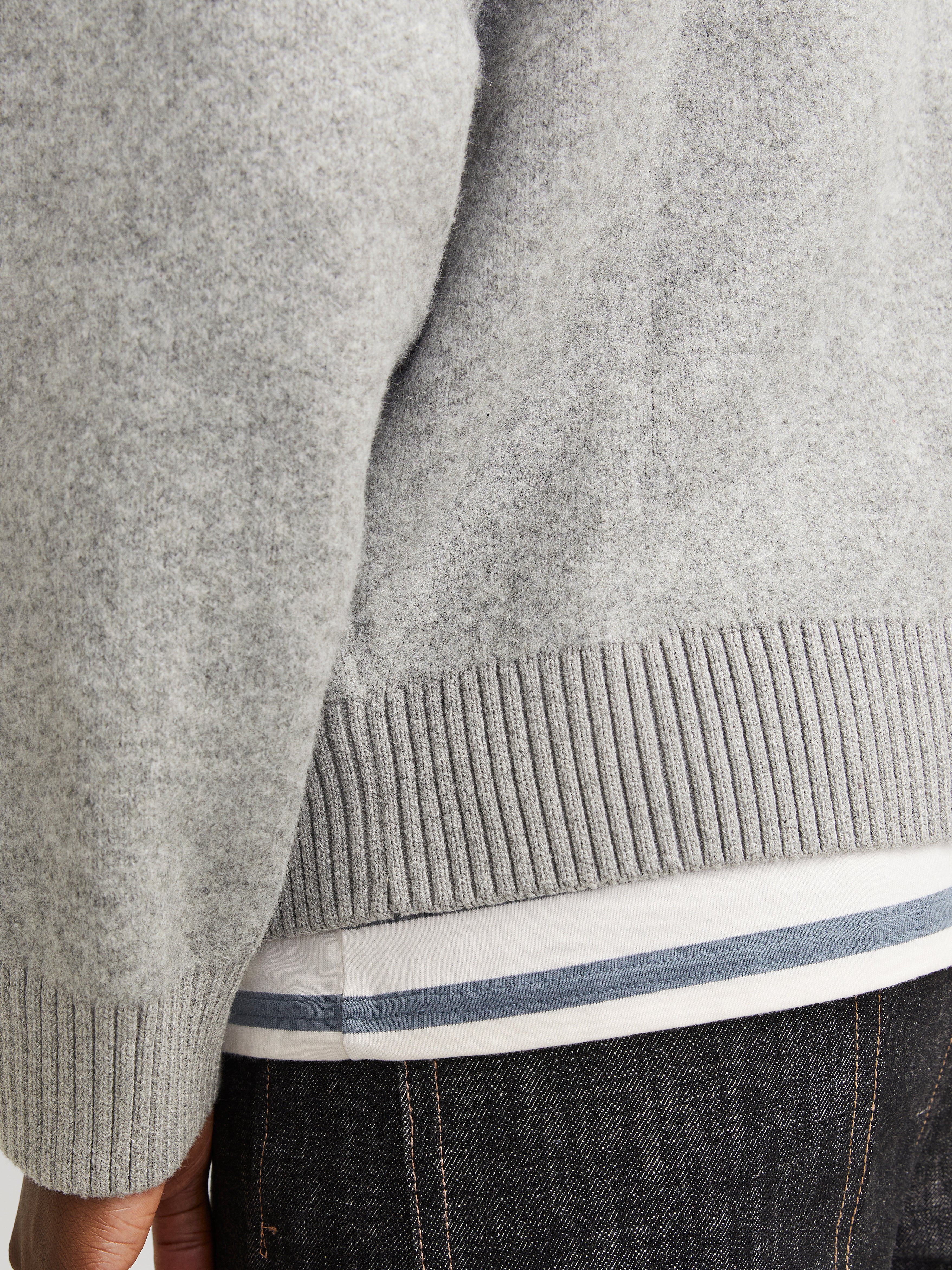 Ruumikas lõige V-kaelus Langetatud õlaosa Kootud kardigan | Light Grey ...