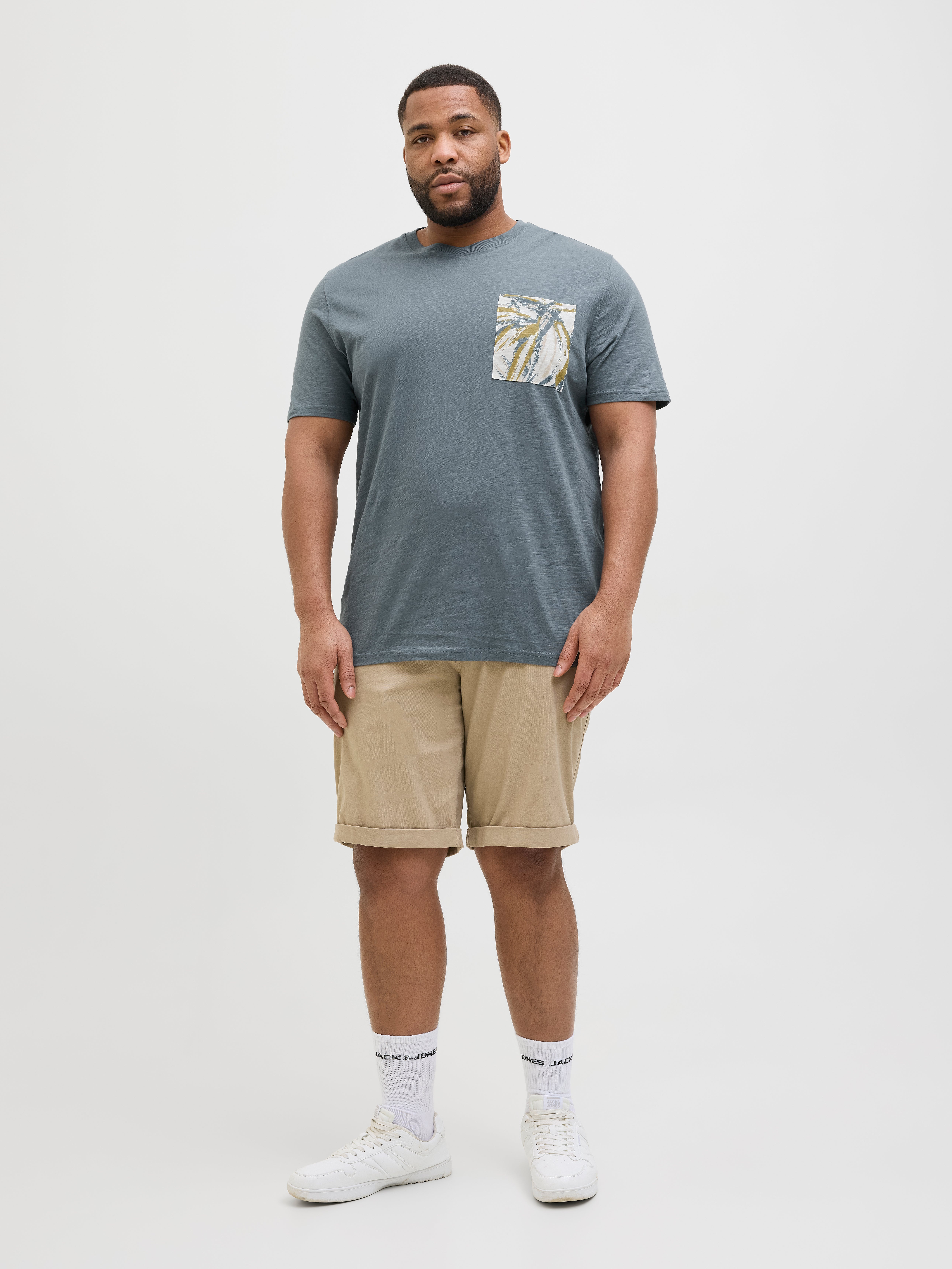 Përshtatja e rregullt Qafa e ekuipazhit PLUS T-Shirt | Dark Grey | Jack ...