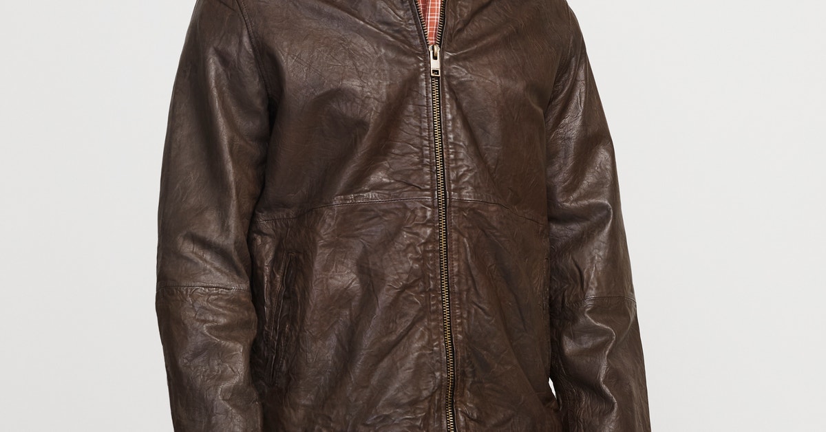 Leather jacket | Medium Brown | Jack & Jones®