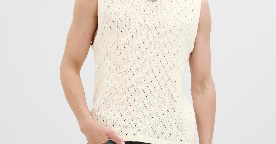 Bez vzoru Pletené tričko | Off White | Jack & Jones®