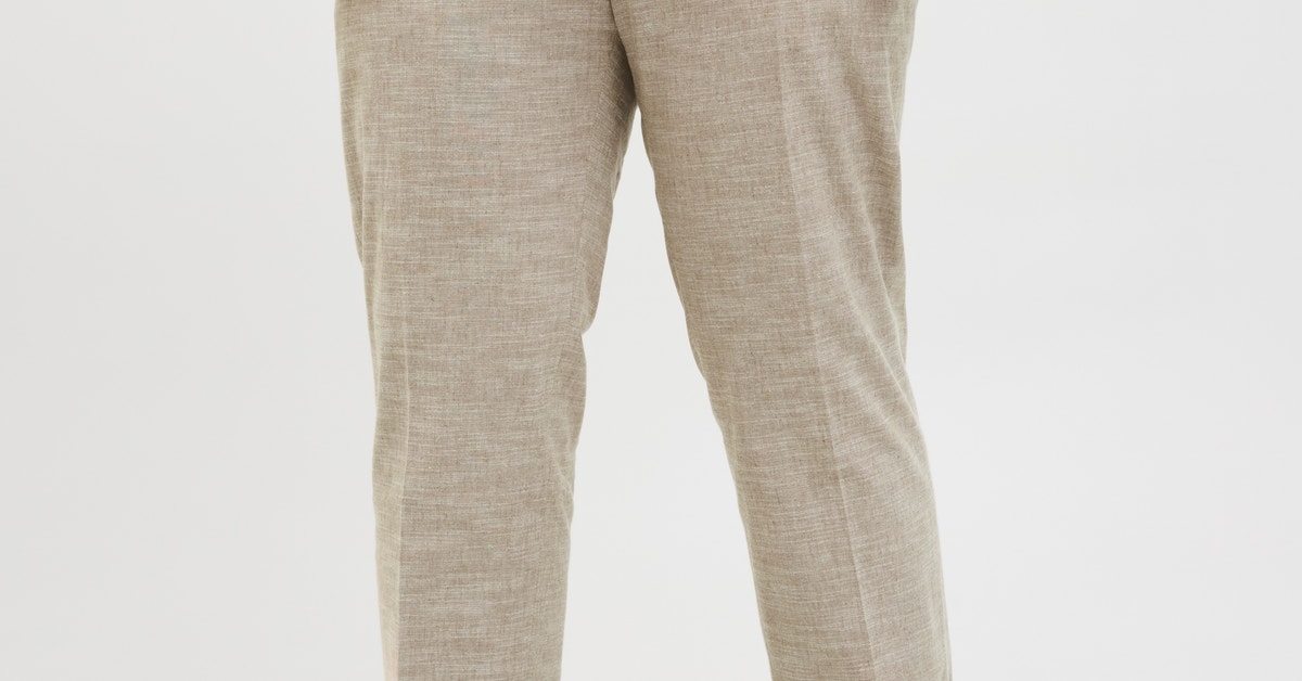 Plus Size Calças à medida Regular Fit | Bege | Jack & Jones®