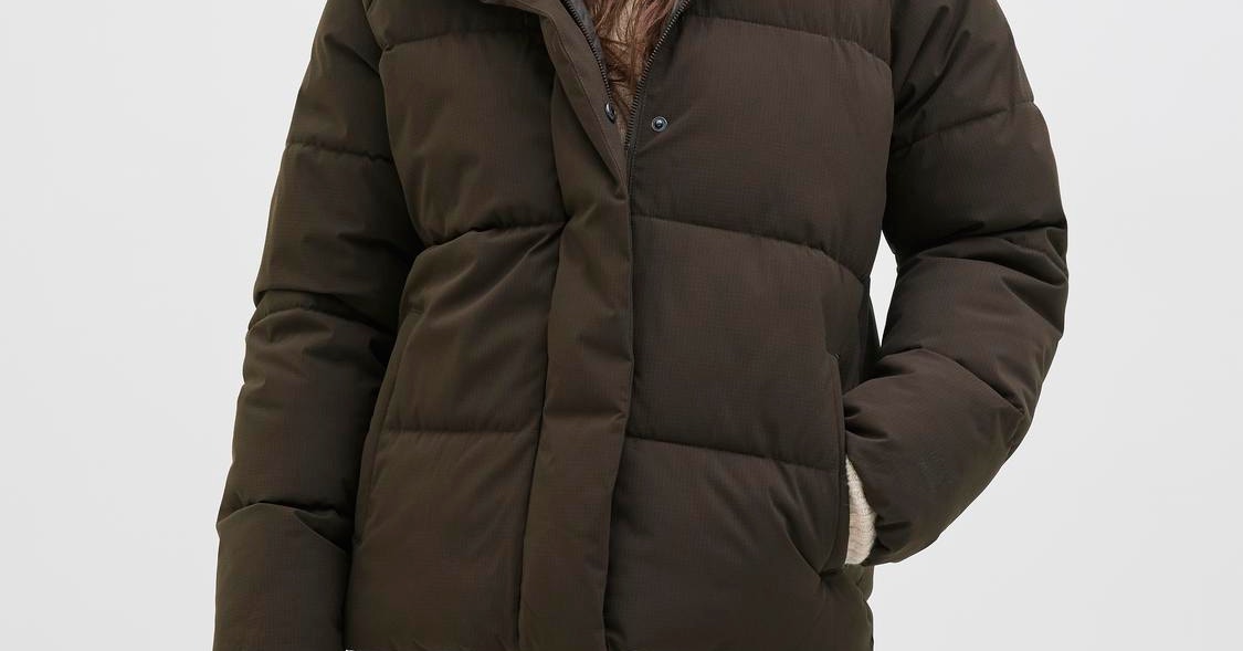 Hood with string regulation Jacket | Dark Brown | JJXX®