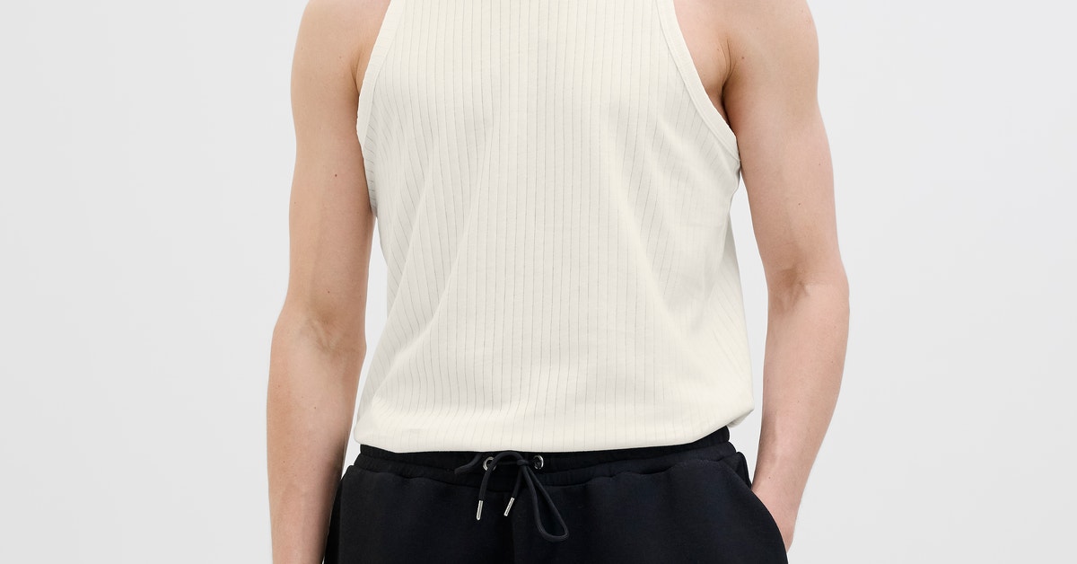 2-balení Bez vzoru Výstřih bez límečku Tílko | White | Jack & Jones®