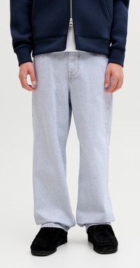 JJIALEX JJORIGINAL SQ 297 JNR Jeans i baggy fit Junior | Mellemblå ...