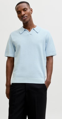Knitted polo | Medium Blue | Jack & Jones®