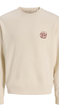 Loose Fit Crew neck Sweatshirt | Off White | Jack & Jones®