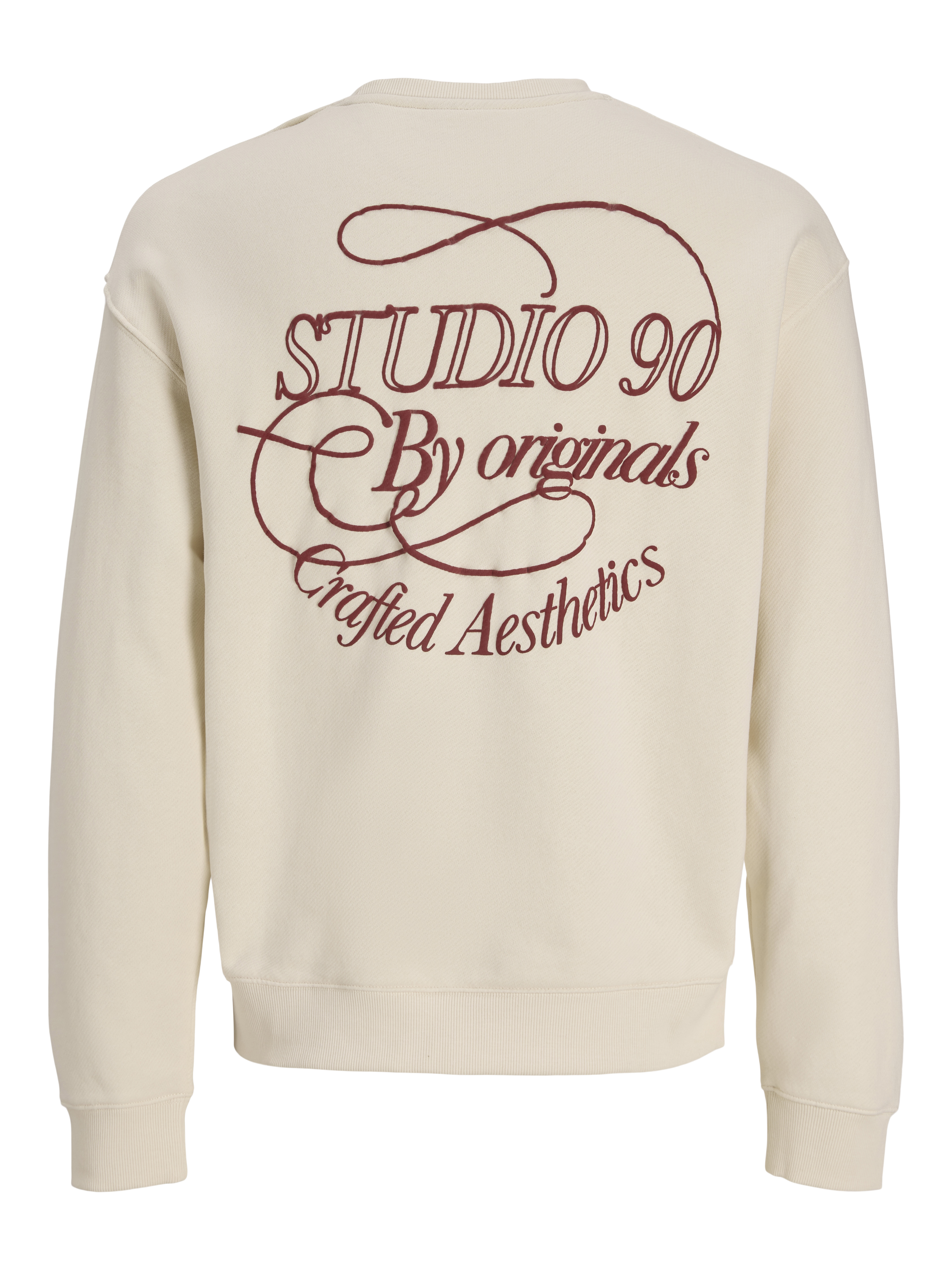 Loose Fit Crew neck Sweatshirt | Off White | Jack & Jones®