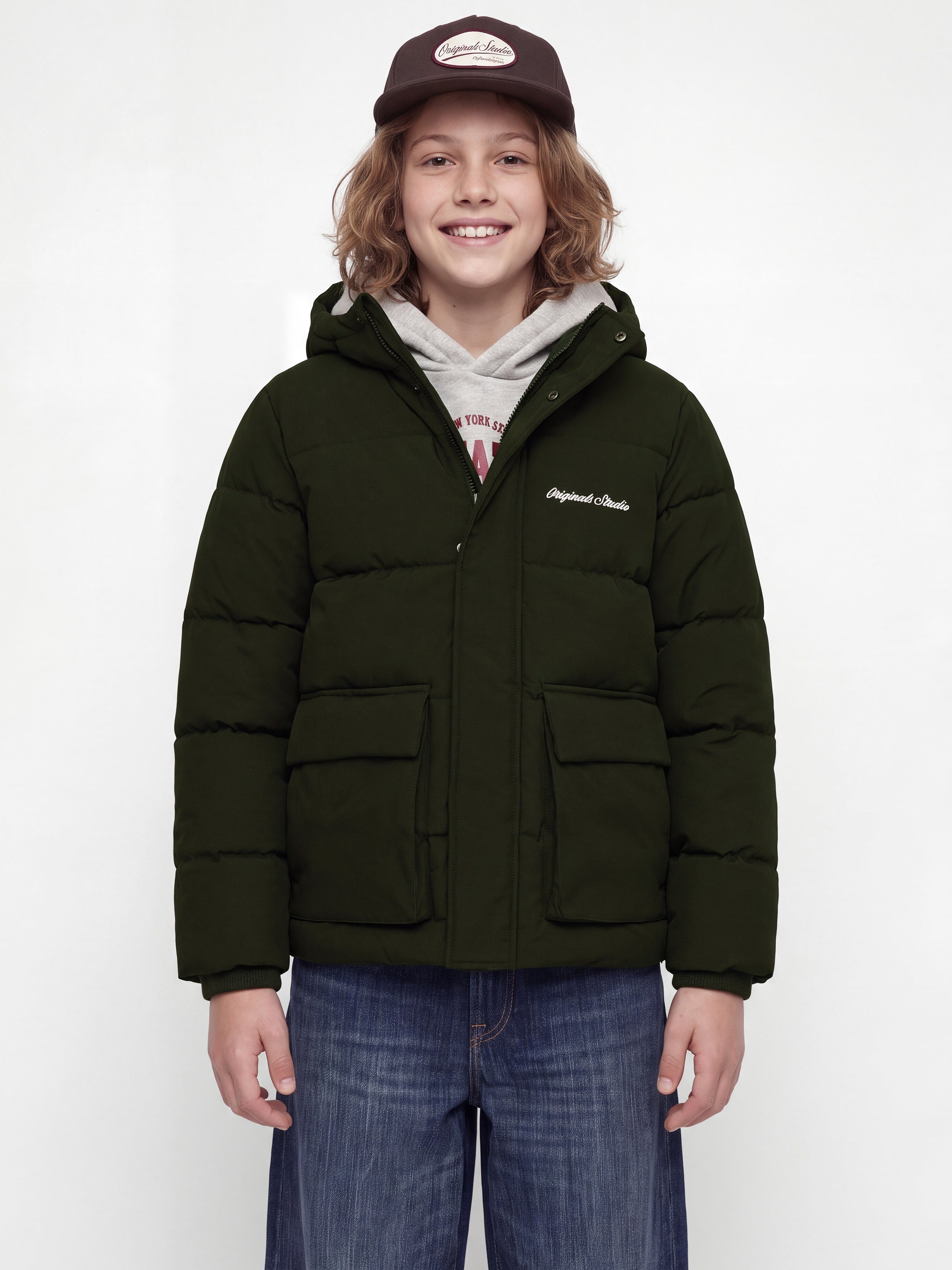 Puffer jacket Boys | Dark Green | Jack & Jones®